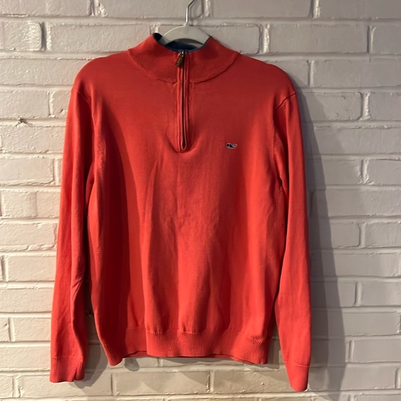 Vinyeard Vines Quarter Zip Red